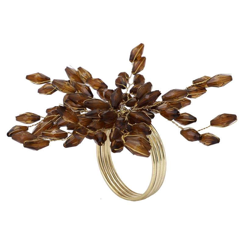 ITOS365 ナプキン リング 12個セット ダイニング テーブル デコレーション パーティー 日常用 メタル ナプキン ホルダー リーフ (12個パック)ナプキン リング 12 個セット (12 個パック)高品質のニッケルメッキとアクリ...