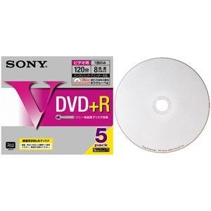 録画用DVD-+R 8倍速入数：5著作権保護：非対応規格：DVDメディア+R / 容量(GB)：4種類：AV用 / 記録面：片面1層 / 8倍速盤面印刷：可 / 印刷面：ワイド