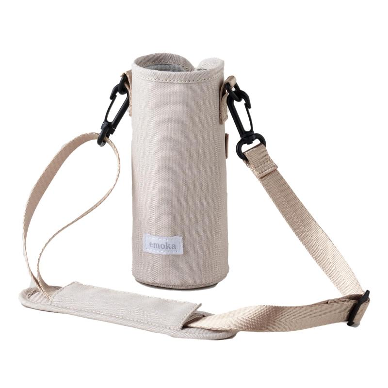 emoka 水筒カバー M/LMサイズ：高さ：約18cm　直径：約8cm　ショルダー紐 約65-114cmLサイズ：高さ：約22cm　直径：約10cm　ショルダー紐 約65-114cm表生地：ポリエステル100%　裏生地：ポリエステル100...