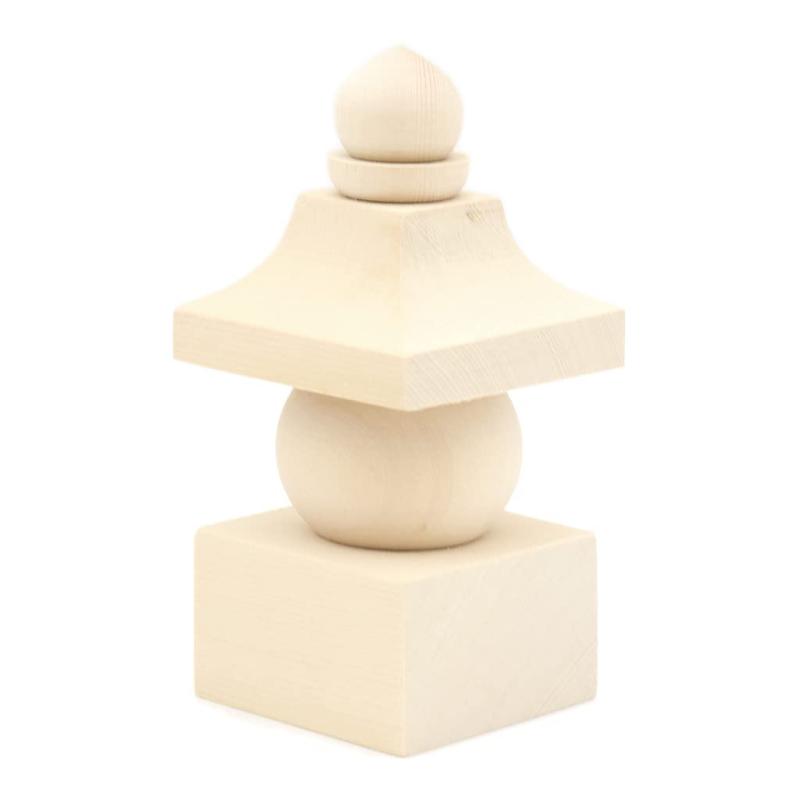 栗田こだわり仏像 【法器】 五輪塔 (総高10cm、幅5cm、奥行き5cm) 桧木製木彫仏具 28069サイズ/総高：10cm、幅：5cm、奥行き：5cm材質：桧木（ヒノキ）生産国：中国