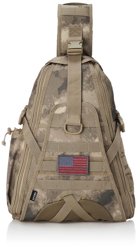 [エフスタイル] 星条旗ワッペン付 米軍偵察隊 裏防水ワンショルダーバッグ カモフラージュタテ48cmxヨコ33cmxマチ10cmポケットの数:5(外側5/内側0)重量:1000g