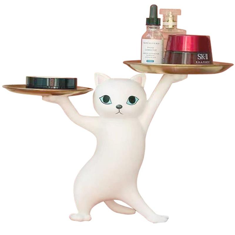 moin moin フィギュア 置物 オーナメント 猫 小物を持ってくれる 幅36×高さ25×奥行17cm / インテリア 雑貨 小皿 小物入れ かわいい ねこ シャム猫 ゴールド 金 2304fig26サイズ： 約 幅36×高さ25×奥行...
