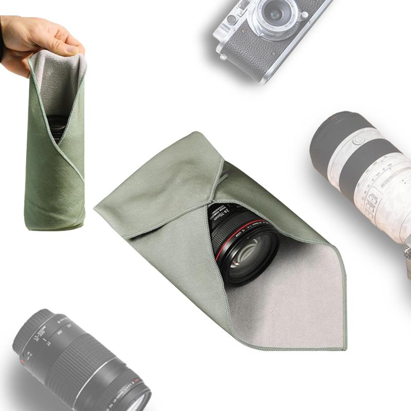 BaraRose カメラ用ラッピングクロス くっつくタオル カメララップ カメラクロス カメラ保護 クリーニングクロス ピタットくっつくクリーニングクロス レンズ保護 プロテクトラップ ミラーレ【しっかり密着、しっかり保護】カメラ用ラッピン...