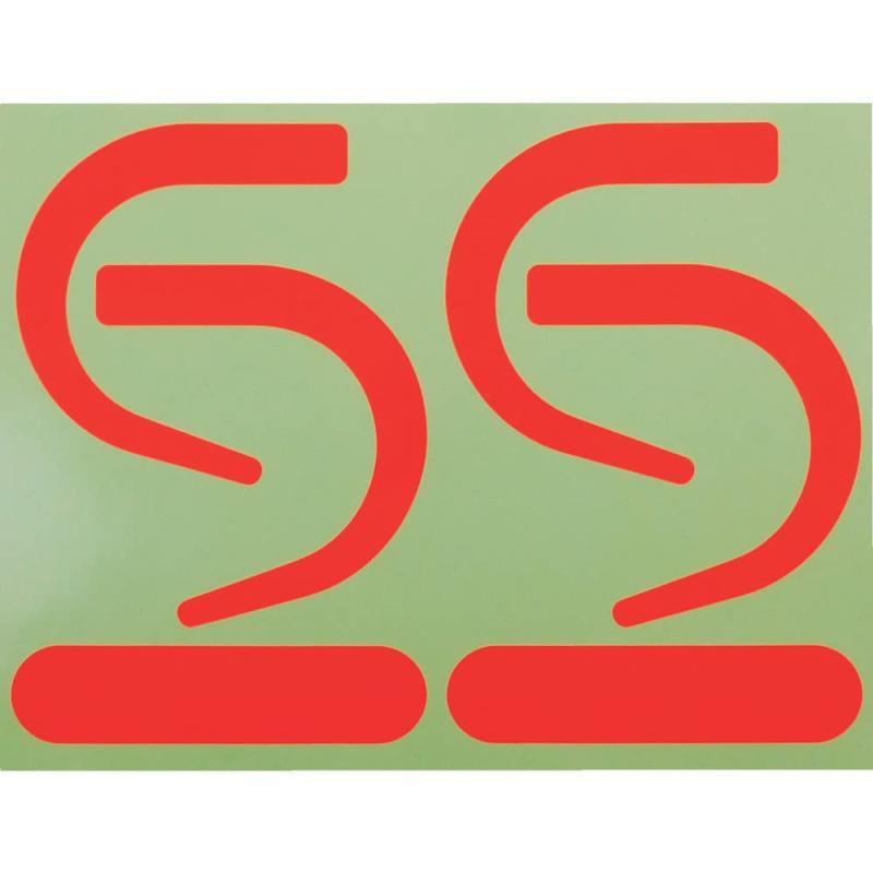 TRUSCO(トラスコ) フック用蛍光ステッカー 蛍光赤(2組セット) SAS2-R