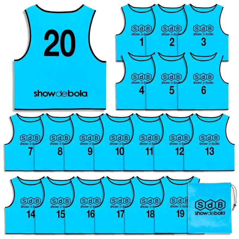 [show de bola] ショーデボーラ サッカー ビブス 20枚セット(ゼッケン:1～20) SDB0006 軽量で剥がれない昇華プリントFINTAのブラジルサッカーのスピリットを受け継ぐShow de Bola（ショーデボーラ） か...