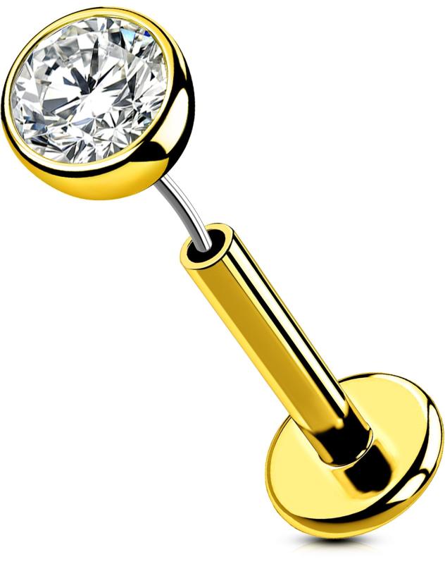 OUFER ボディピアス プッシュインチタン リップスタッド 16G ヘリックスピアス 5/6/8/10/12mm ゴールド トラガス ラブレットバー ジュエリー 軟骨イヤリング スタッドラブレットピアスジュエリーはチタン製です。ヘリックス...