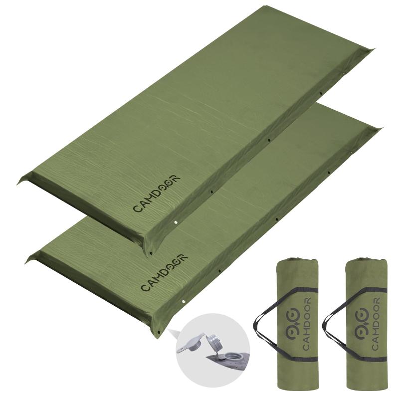 CAMDOOR キャンプ マット エアーマット 厚手 10cm【30秒自動膨張・より広い】R値 6.8 インフレーターマット 車中泊マット コンパクト 自動膨張 キャンパー 無限連結可能 キャンプ用品 防水防潮