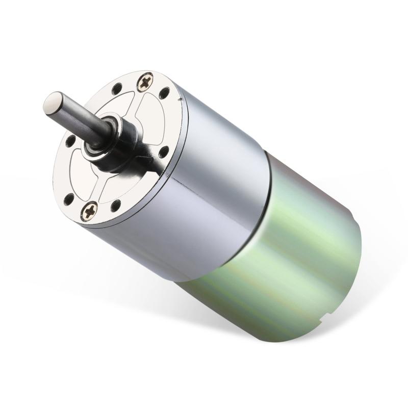 Greartisan DC Gear Motor High Torque Electric Micro Speed Reduction Geared Motor Centric Output Shaft 37mm Diameter Gearbox