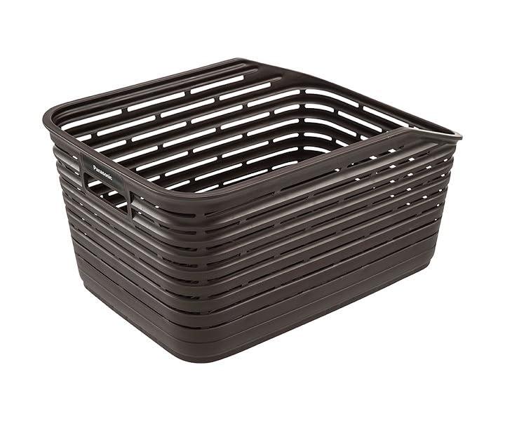 パナソニック(Panasonic) リアバスケット 自転車用 ブラウン 360mm×490mm×240mm NCB2185材質：樹脂製サイズ（約）：幅360mm×奥行490mm×高さ240mm主要車種：ビビシリーズ、ティモ・I、ティモ・S、...