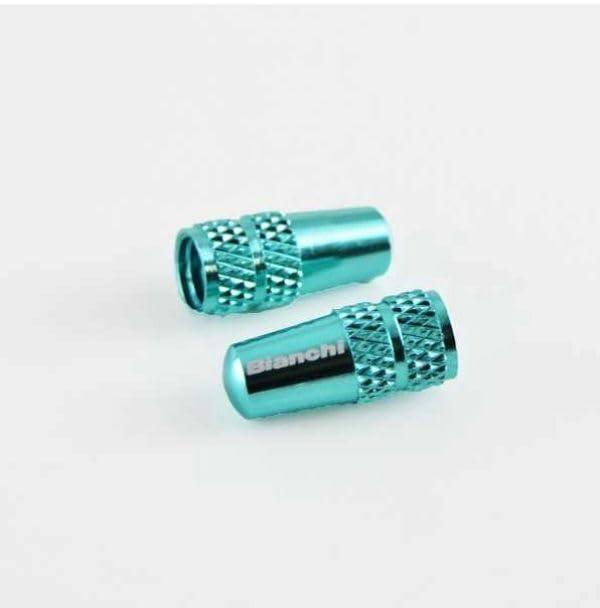 (ビアンキ) Bianchi VALVE CAP ALLOY T B LOGOアルミ製フレンチバルブキャップ