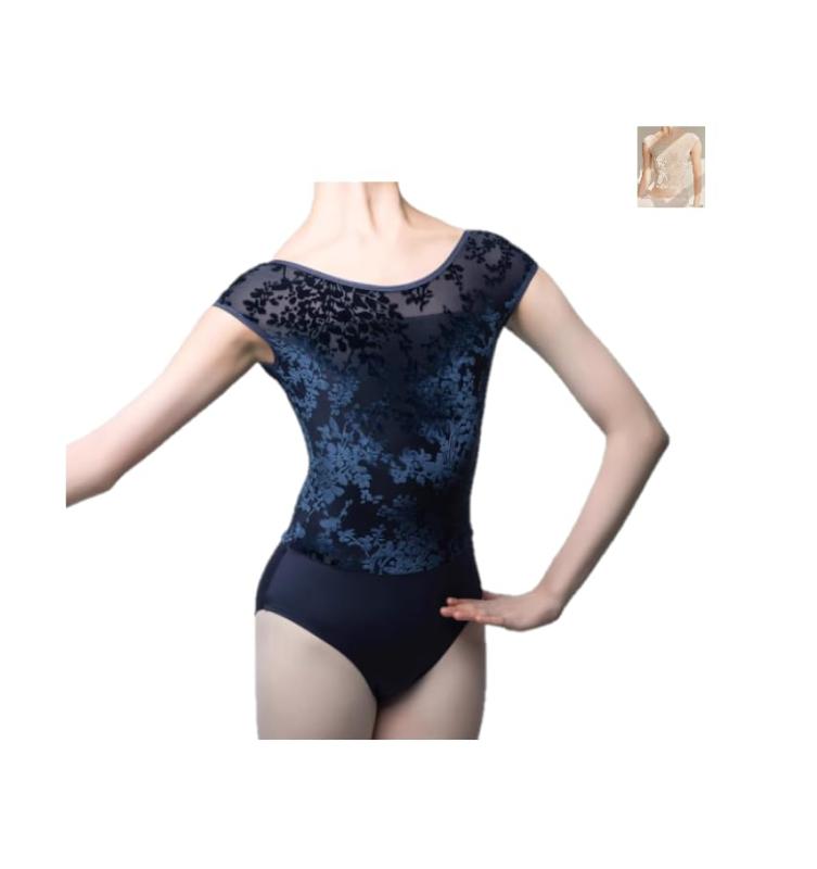 [プロダンス] ProDance ベロア 花柄 上品 ボートネック バレエレオタード お洒落 PLHA032Nサイズ：L→日本S相当　XL→日本M相当　2XL→日本L相当素 材：ナイロン75％,スパンデックス25％
