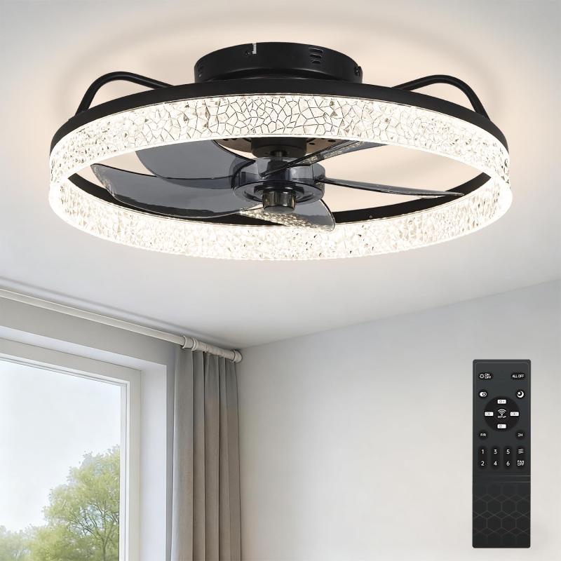 LEDシーリングファンライト、ファン付き照明、ファン付きシーリングライト 8-12畳対応、6階段風量調節、空気循環、静音、省エネ、正逆回転、 メモリー/タイマー機能、無段階調色/調光/昼