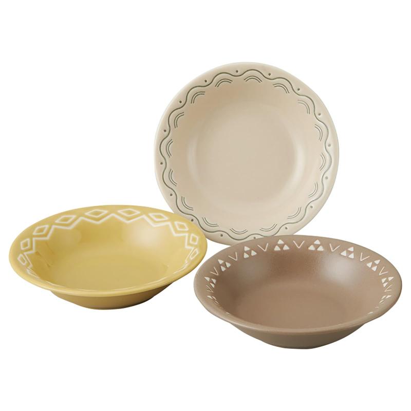 Komonシリーズ ボウル 山加商店 皿 深皿 小鉢 ボウル サラダボウル ヨーグルト 電子レンジ対応 食洗器対応 14cm komon 菱紋 イエロー 美濃焼 日本製 ymk82-354