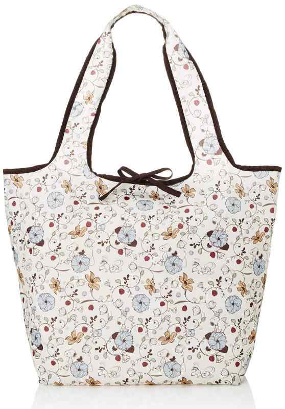 [シフレ] キャラクター折り畳みエコバッグ シフレ ECO0120 レディース PN30フラワーベージュ留め具の種類: リボン・ひもタテ36cmxヨコ32cmxマチ13cmポケットの数:1(外側0/内側1)重量:80gショルダー全長:62c...