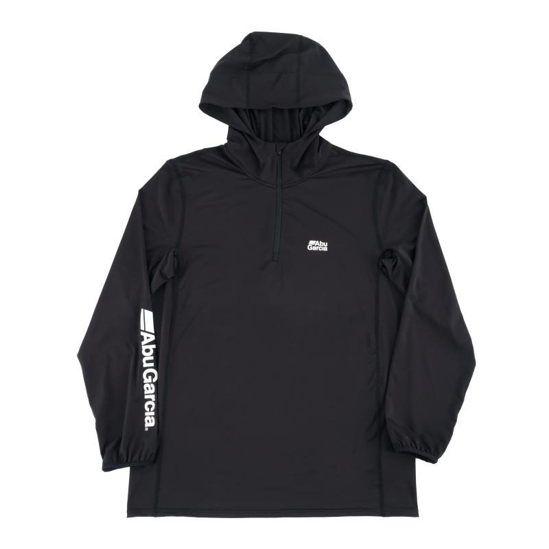 AbuGarcia (アブガルシア) バグオフ アイスドライUVフーディー ブラック L 防虫 冷感 紫外線 速乾