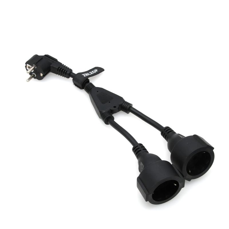 ZBLZGP UPS PDUの電源コードのためのヨーロッパのSchukoの女性のソケットのアダプターケーブルへのIEC 320 C14の男性この UPS/PDU の電源の鉛は CEE7/7 ヨーロッパの女性のソケットに IEC C14 の雄...