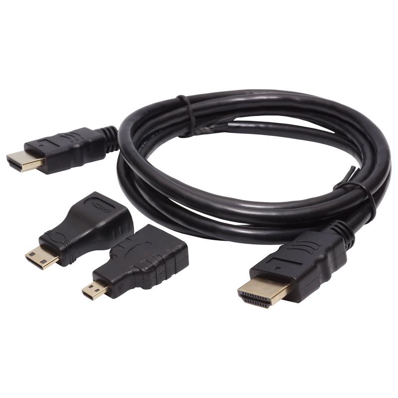 HDMIケーブル 1.5m MiniHDMI MicroHDMI テレビ モニター タブレット カメラ PR-3IN1HDMIMiniHDMIとMicroHDMIの変換アダプタ付きでタブレットなどHDMI端子を搭載ている機器に接続できます。...