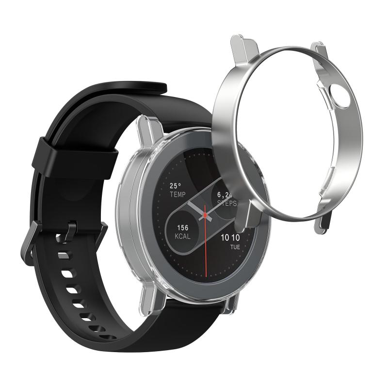kwmobile 2x ケース CMF by Nothing Watch Pro 2 (D398)対応 - スマート スポーツウォッチ 液晶 保護ケース - トラッカーなし 対応日常での保護: 黒色 / 透明の透明シリコンケースは、あなたの...