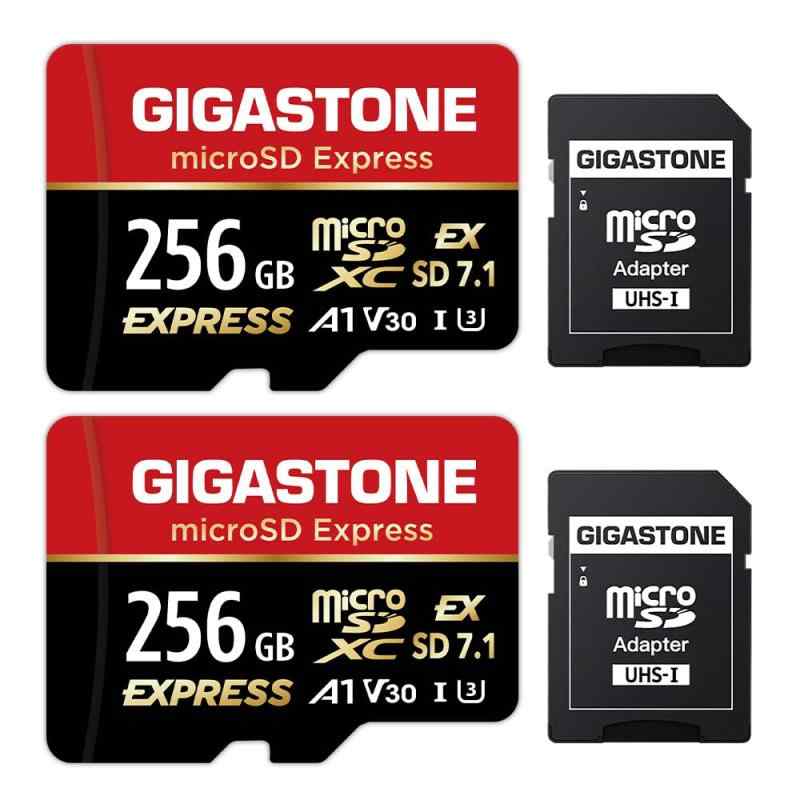 【Switch 2 専用設計】GIGASTONE microSD Express microSDカード 256GB 2枚セット SD7.1 読み取り速度/書き込み速度最大 880/650MB/s A1 V30 U3読み取り最大880MB/s...