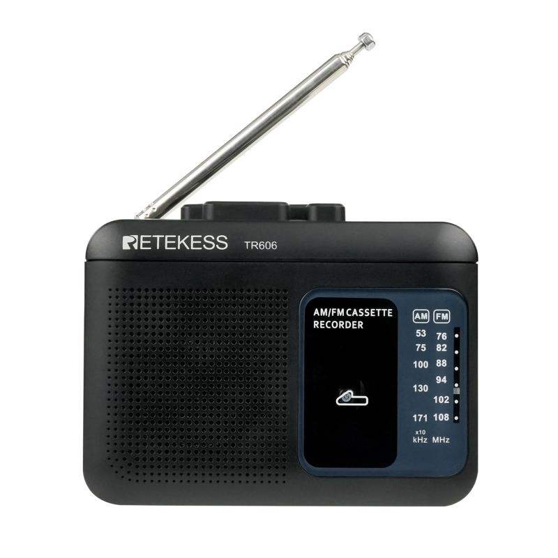 Retekess TR606 カセットプレーヤー ポータブルAM FMラジオ【軽量でコンパクト】サイズ：12X9.1X4.2cm、わずか249gの重量でコンパクトで持ち運びが簡単だし、簡単にポケットに入れて、何時でも何処でも音楽を楽しめます...