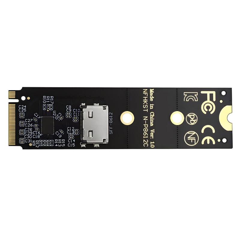 Xiwai PCI-E4.0 2280mm M.2 M-Key から Oculink SFF-8612 SFF-8611 へのコンバーター垂直ホストアダプター、NVME U.2 SSD eGPU
