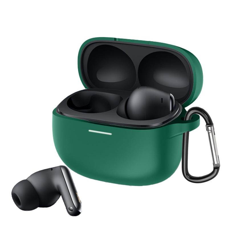 YAODLE For Redmi Buds 6 Pro 用 ケース カバー Redmi Buds 6 Pro用保護カバー 保護ケース シリコンケース 装着充電可能 全面保護 落下防止 キズ防止 耐衝撃 防塵 軽量 収納 カラビナ付き【対応機...