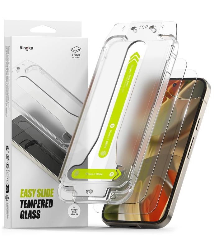 【Ringke】 Pixel 9a//9PRO/9PRO XL Pixel 10Pro/ 10Pro XL ガラスフィルム EASY SLIDE TEMPERED GLASS FILM 硬度9H 画面保護 全面保護 液晶保護 保護ガラス 強...