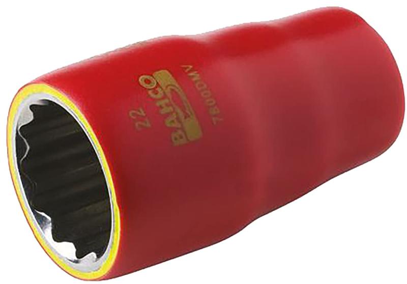 BAHCO(バーコ) Insulated Socket 1000V絶縁仕様ソケット 1/2 12mm 7800DMV12原産国:スペイン差込角(mm):12.7全長(mm):50二面幅寸法(mm):12質量(g):86