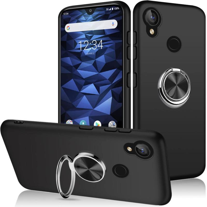 KYOCERA Digno SX3 ケース リング付き 京セラ Digno SX3 KYG02 ケース カバー 耐衝撃 軽量 薄型 スマホケース TPU スタンド機能 車載ホルダー対応 擦り傷防止 滑り止め 落下防止【対応機種 &amp; ...