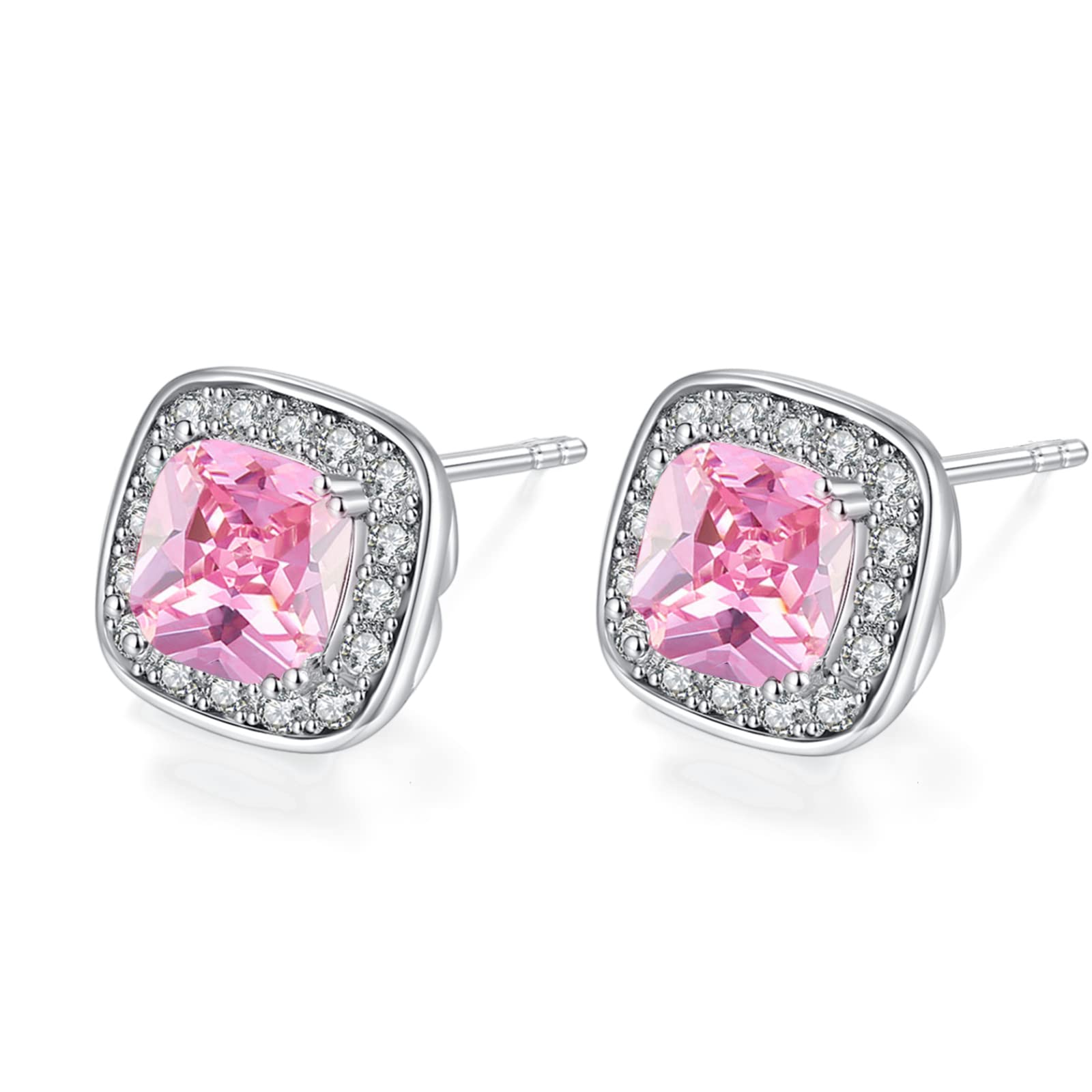 ブランド: VONSSY 型番: Pink--Stud カラー: ピンク サイズ: 11mm x 11mm x 6mm