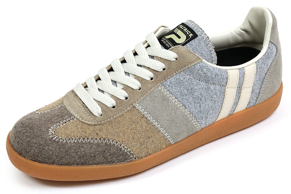 パトリックの「ヒューロン」です。 リサイクルコットンやリサイクルアクリルを使用するなど、環境配慮の取り組みを進めているスペイン製の起毛タイプのニット素材をアッパーに採用しています。 補強パーツにはベロアを採用し、秋冬らしさのあるデザインとな...