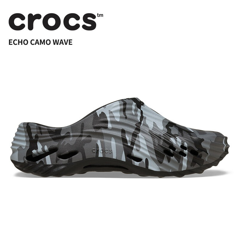 商品詳細 ブランド クロックス/ crocs モデル名 ECHO CAMO WAVE 品番211675 ヒールの高さ約4cm 重さ（参考サイズ）280g(27cm) 生産国中国 素材 アッパー/合成樹脂 ソール/合成樹脂 注意事項・商品の画...