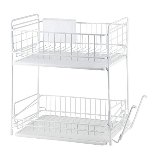 e)2段スタンダード・ホワイト 幅35×奥行28×高さ40cm AZ-5511・・Color:ホワイトStyle:e)2段スタンダード・製品サイズ:(約)幅35×奥行28×高さ40cm(水切りポケット・まな板受け含まず)・製品重量:(約)3...