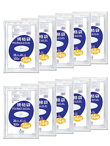 ×10・透明 14号 L03-14・・Size:14号Style:×10・本体サイズ(1枚あたり)：縦41×横28cm 厚み0.03mm・パッケージサイズ：幅28.5×奥行41.5×高さ1cm・素材：低密度ポリエチレン・生産国：中国・家庭で...