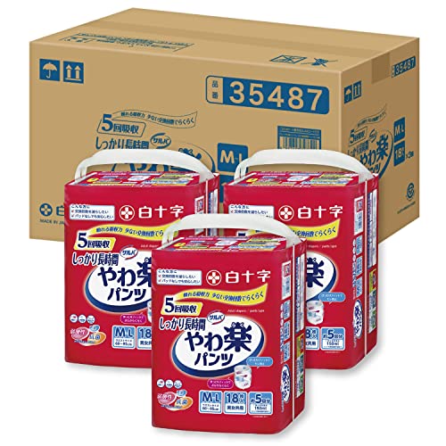 ミドルパック・白 M~Lサイズ 18枚×3個 ・・PatternName:ケースSize:M~Lサイズ 18枚×3個・【交換回数を減らしたい】【パッドは不要】【認知症状があり、なかなか交換させてもらえない】【パッドをトイレに流し詰まらせてし...