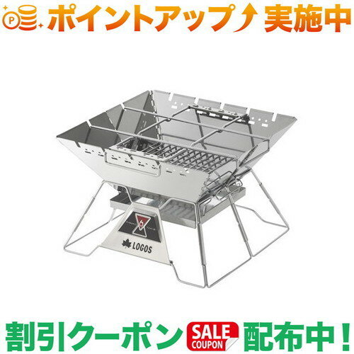 総重量：（約）3.1kg サイズ：（約）39×38.5×28cm ゴトク幅：（約）13.5cm 収納サイズ：（約）42×26.5×7.5cm 構　成：本体、焚火ゴトク（串焼きプレート付）、ワイヤーロストル、収納バッグ 主素材：ステンレス、ス...