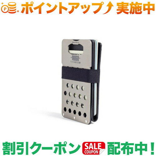 バーゴが財布を作るとこうなります電子マネー化の波にバーゴも対応しております。チタンとレザーを組み合わせたカードサイズのワレットです。ボトルオープナー付きのチタンブレードがポケット内でもカードの変形をしっかりと防いでくれます。カードと紙幣を挟...