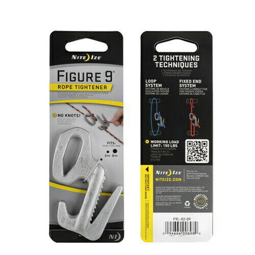 ■材質：アルミ■Sサイズ：40×28×3mm■Sサイズ重量：3.6g■Sサイズ負荷制限：22.5kg■Sサイズ適正ロープ径2〜5mm■Lサイズ：76×56×8mm■Lサイズ重量：30.8g■Lサイズ負荷制限：67.5kg■Lサイズ適正ロープ...