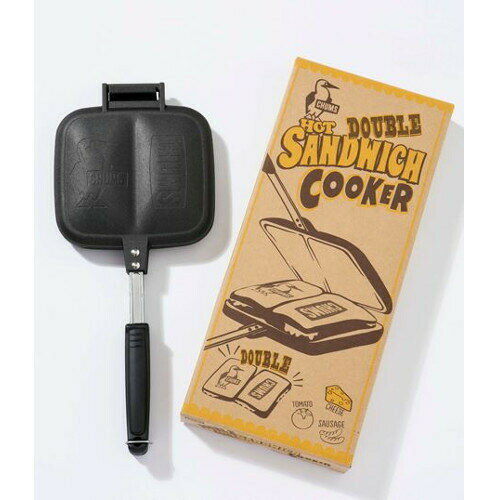 キャンプの朝ごはんに！大人気のチャムスオリジナルのホットサンドウィッチクッカーからダブルタイプが登場です。表面にはブービー、裏面にはチャムスロゴの焼き目が付けられ、大人も子供もみんなが笑顔になれる可愛いホットサンドが一度で2つ作れちゃいます...