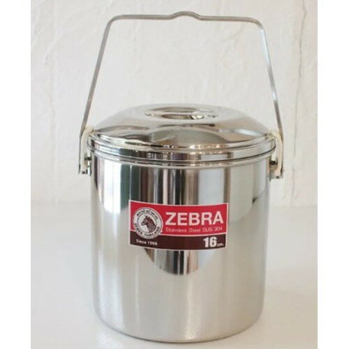 ZEBRA社のステンレスループハンドルポット16cmですソロキャンプや、アウトドアでの利用に使えるステンレス製のハンドルポット中皿が付いた2段式で、食器や調理器具としてもOK本体と持ち手を固定するストッパー（樹脂製）は取り外しができます直火...