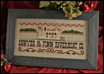 ☆クロスステッチ・チャート☆Little House Needleworks“Mississippi Riverboat”☆英語表記☆ステッチカウント　189W×87H☆