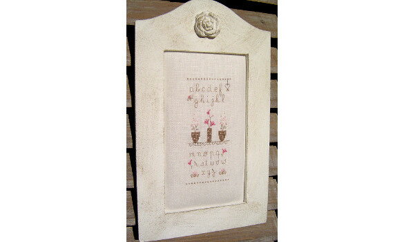 ☆クロスステッチ・チャート☆Une Croix le Temps d'un The“#1128”☆フランス語表記☆ステッチカウント49W×106H☆