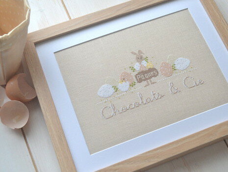 ☆クロスステッチ・チャート☆Une Croix le Temps d'un The“#2104”☆ステッチカウント132W×69H☆フランス語表記