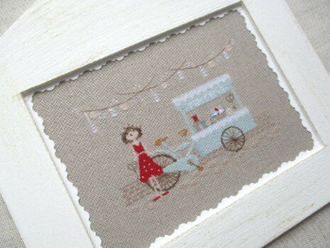 ☆クロスステッチ・チャート☆Une Croix le Temps d'un The“#1905”☆フランス語表記☆ステッチカウント138W×89H☆