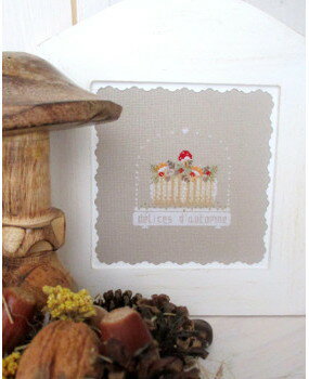 ☆クロスステッチ・チャート☆Une Croix le Temps d'un The“#1916”☆ステッチカウント76W×74H☆フランス語表記