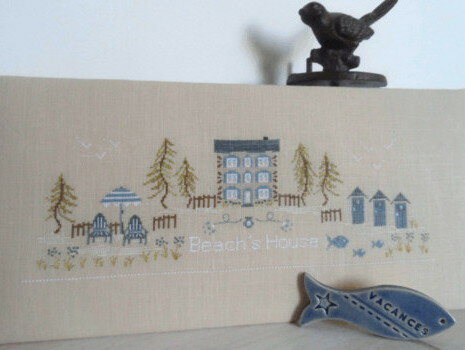 ☆クロスステッチ・チャート☆Une Croix le Temps d'un The“#1507”☆フランス語表記☆ステッチカウント269W×82H☆