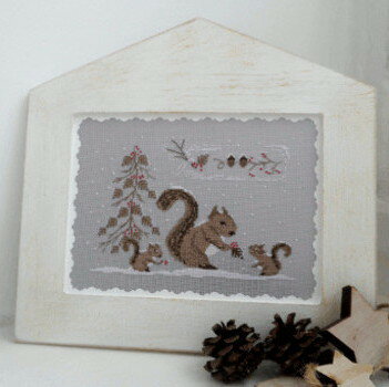 ☆クロスステッチ・チャート☆Une Croix le Temps d'un The“#1601”☆フランス語表記☆ステッチカウント161W×105H☆