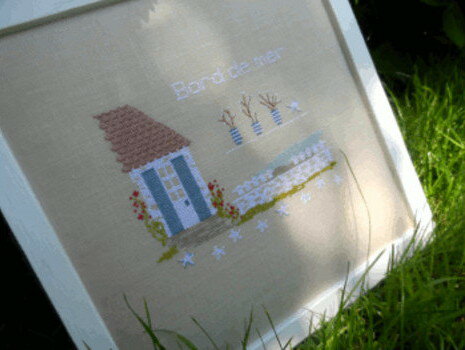 ☆クロスステッチ・チャート☆Une Croix le Temps d'un The“#1609”☆フランス語表記☆ステッチカウント120W×96H☆