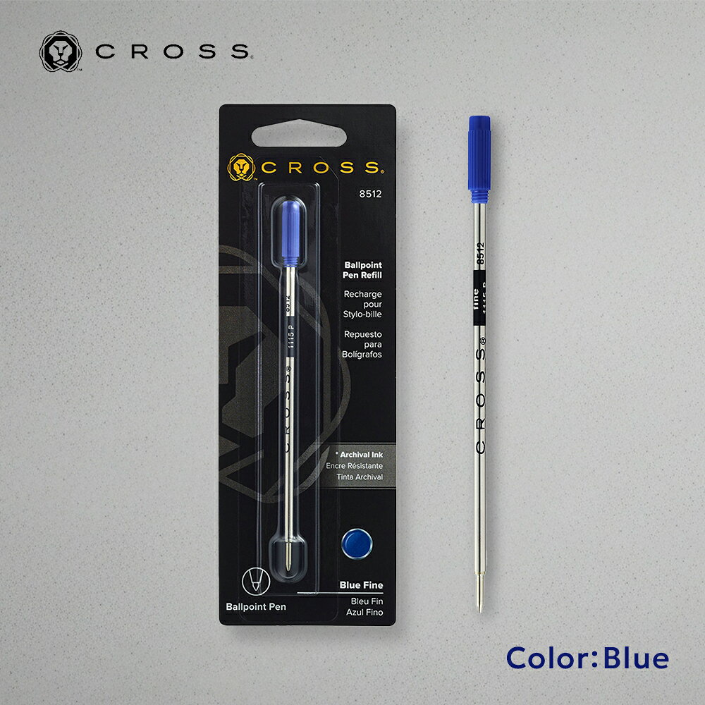 【商品詳細】 カテゴリー その他 商品名 【CROSS 直営店】 クロス リフィル 消耗品 ボールペン替芯 青F カード（ブリスター）タイプ Refills カラー 8512/ブルー サイズ F(細字) ボールサイズ： 0.8mm インク消...