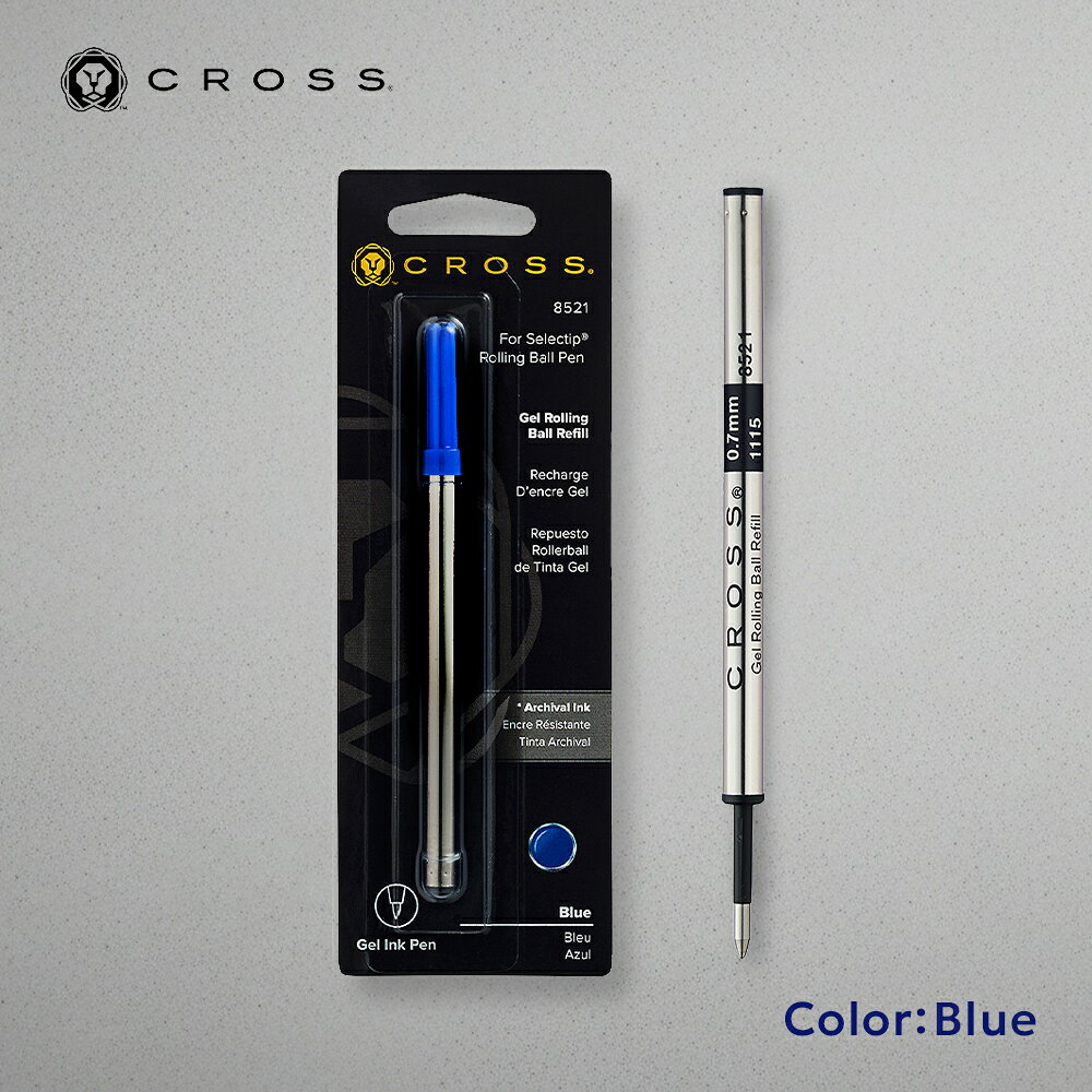 【商品詳細】 カテゴリー その他 商品名 【CROSS 直営店】 クロス リフィル 消耗品 セレクチップローラーボール替芯（ジェルインク）M 青 カラー 8521/ブルー サイズ M（中字） ボールサイズ： 0.7mm 原料 水（溶）性染料...
